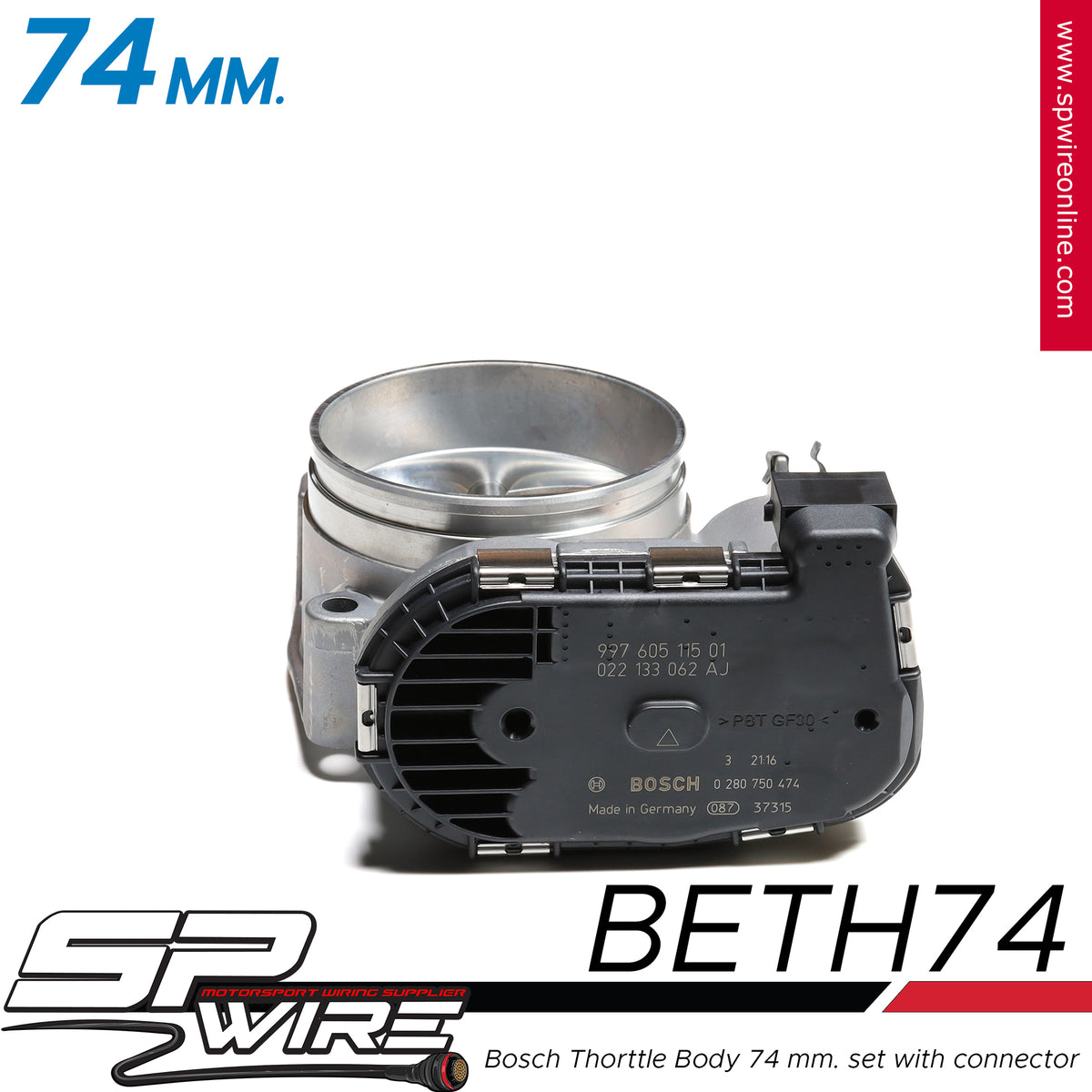 Bosch Thorttle Body 74 mm. set with connector – spwire
